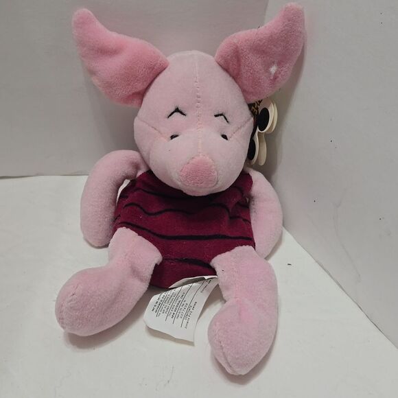 Disney | Toys | Disney Vintage Winnie The Pooh Mini Bean Bag Piglet 8 Plush Stuffed Animal Tags ...